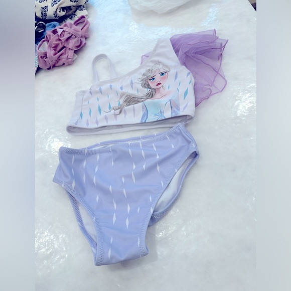Disney | Swim | Disney Elsa Frozen Twopiece Swimsuit Bikini Size 56 ...